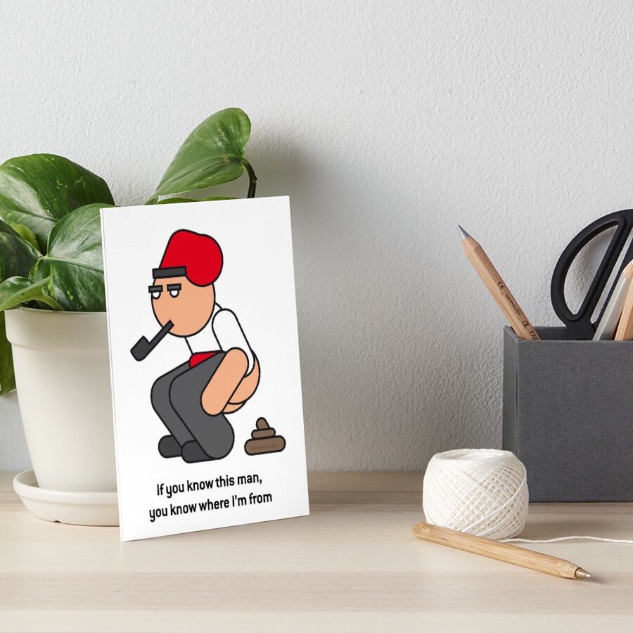 "Caganer, the pooping man" Art Board Print for Sale by platypusgraphic ...