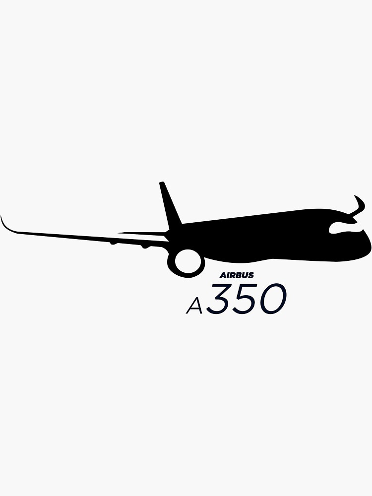 "Airbus A350 Silhouette" Sticker for Sale by SkySpot | Redbubble