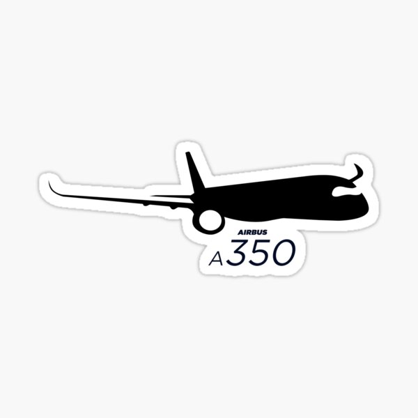 "Airbus A350 Silhouette" Sticker for Sale by SkySpot | Redbubble