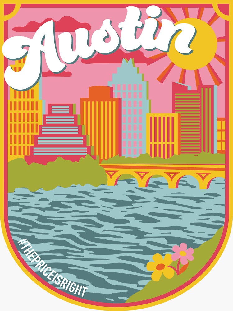 "Austin Badge" Sticker for Sale by katieincolor | Redbubble
