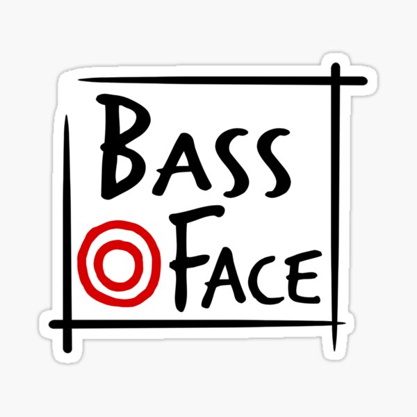 "Bass Face Logo" Sticker for Sale by AlanAztec | Redbubble