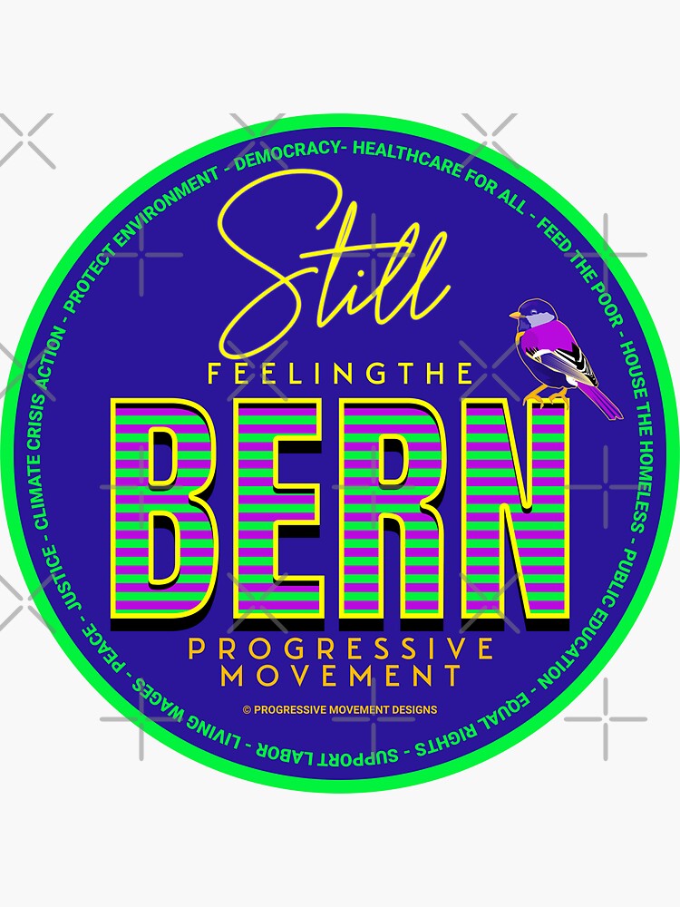"PMD00558 Progressive Movement Designs blue Still Feeling the Bern ...