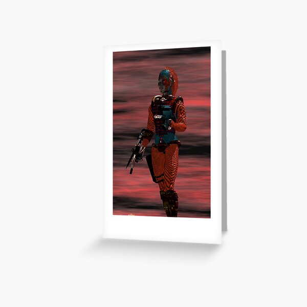 "ARES CYBORG FROM HYPERION WORLD Sci-Fi Movie Project" Greeting Card by ...