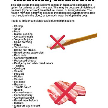 "Heart Healthy / Sodium Restricted / Cardiac Diet Infographic" Poster ...