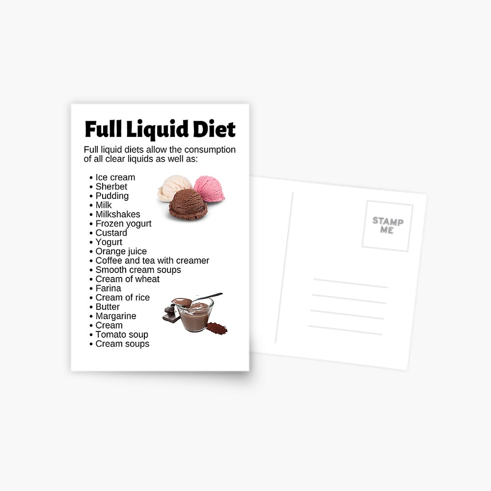"Full Liquid Diet Infographic" Poster for Sale by Caregiverology ...