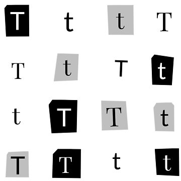 "Newspaper clippings letter T set" Sticker for Sale by Words-Artist ...