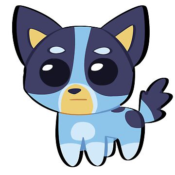 "blue yippee!!!" Sticker for Sale by ghostbite0 | Redbubble