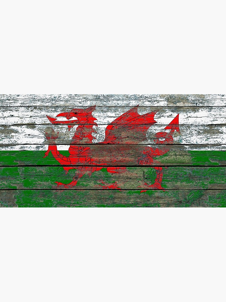 "Flag of Wales on Rough Wood Boards Effect" Poster by JeffBartels ...