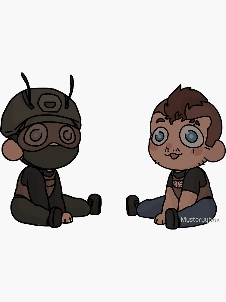 "Chibi 141: Soap & Roach " Sticker for Sale by Cr3epy | Redbubble