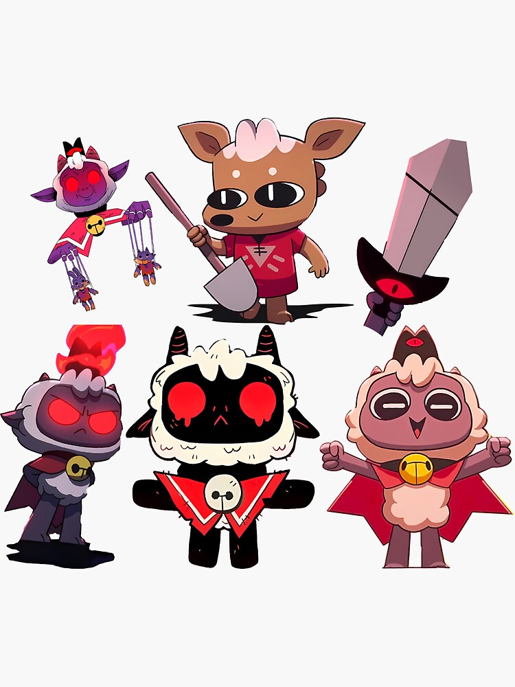 "funny Cult Of The Lamb" Sticker for Sale by safesadi | Redbubble