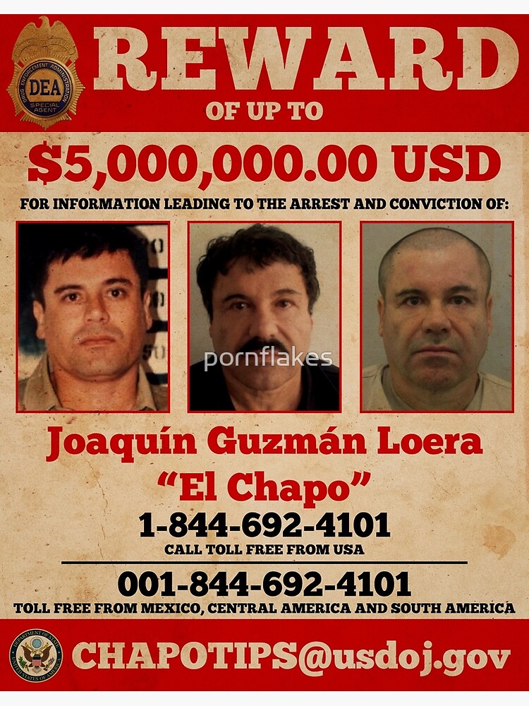 El Chapo wanted Poster vendido por KaiWen | SKU 227302 | Printerval