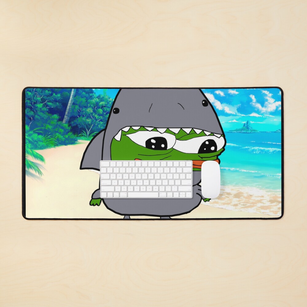 "Pepe Cute Shark Apu" Sticker for Sale by Slav-Art | Redbubble