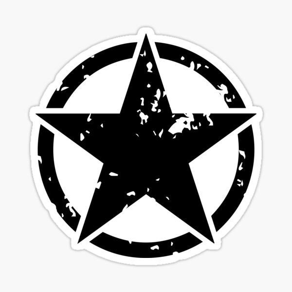 "Distressed Black Military Star Sticker " Sticker for Sale by ...