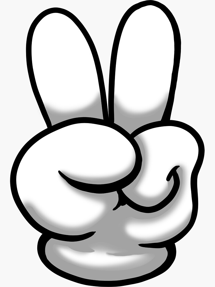 Cartoon Hand Peace Sign