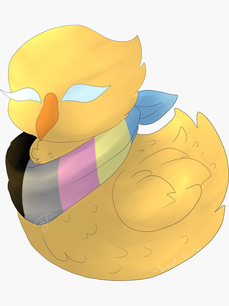 "Pride duck polygender" Sticker for Sale by SilverDracone | Redbubble