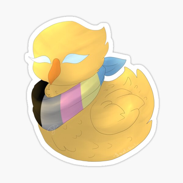 "Pride duck polygender" Sticker for Sale by SilverDracone | Redbubble