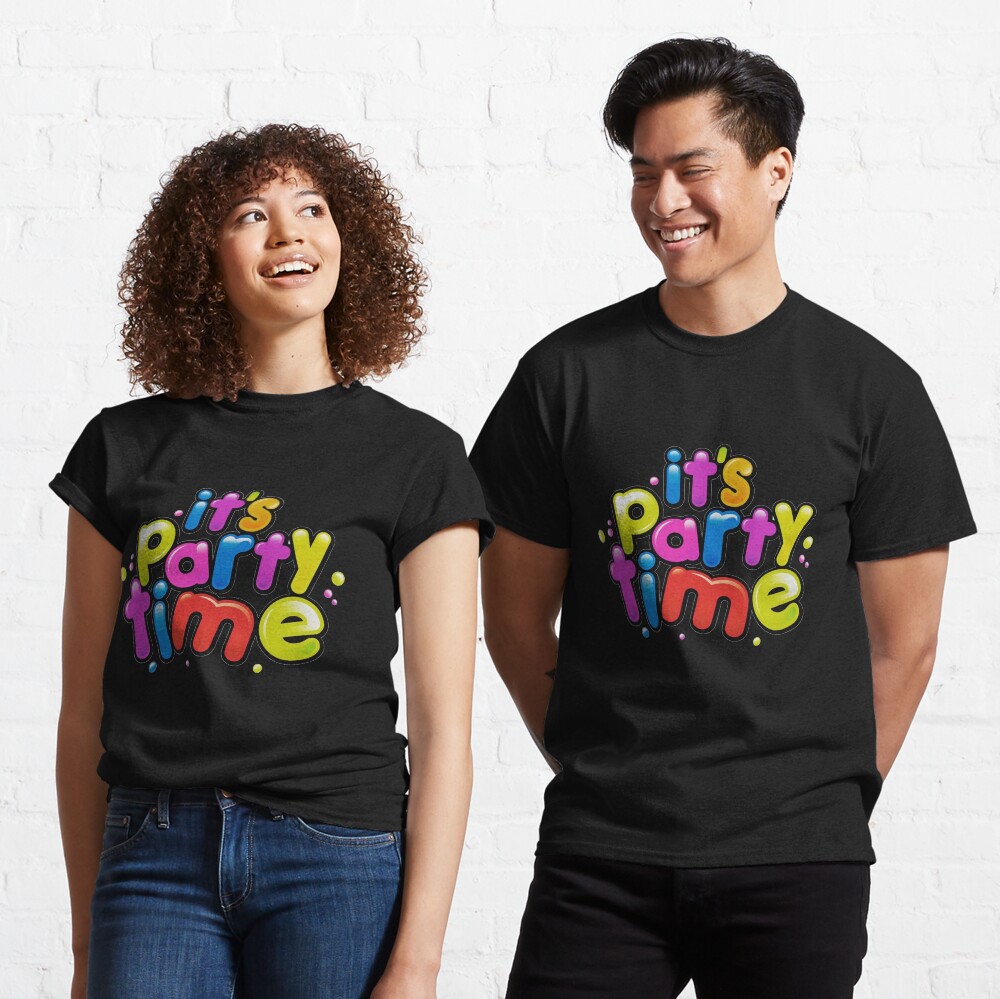 "IT'S PARTY TIME!" Sticker for Sale by HAUNTERSDEPOT | Redbubble