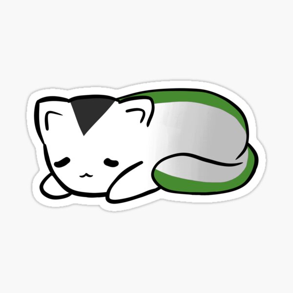 "Demiromantic pride sleeping cat" Sticker for Sale by dreamsclouds ...