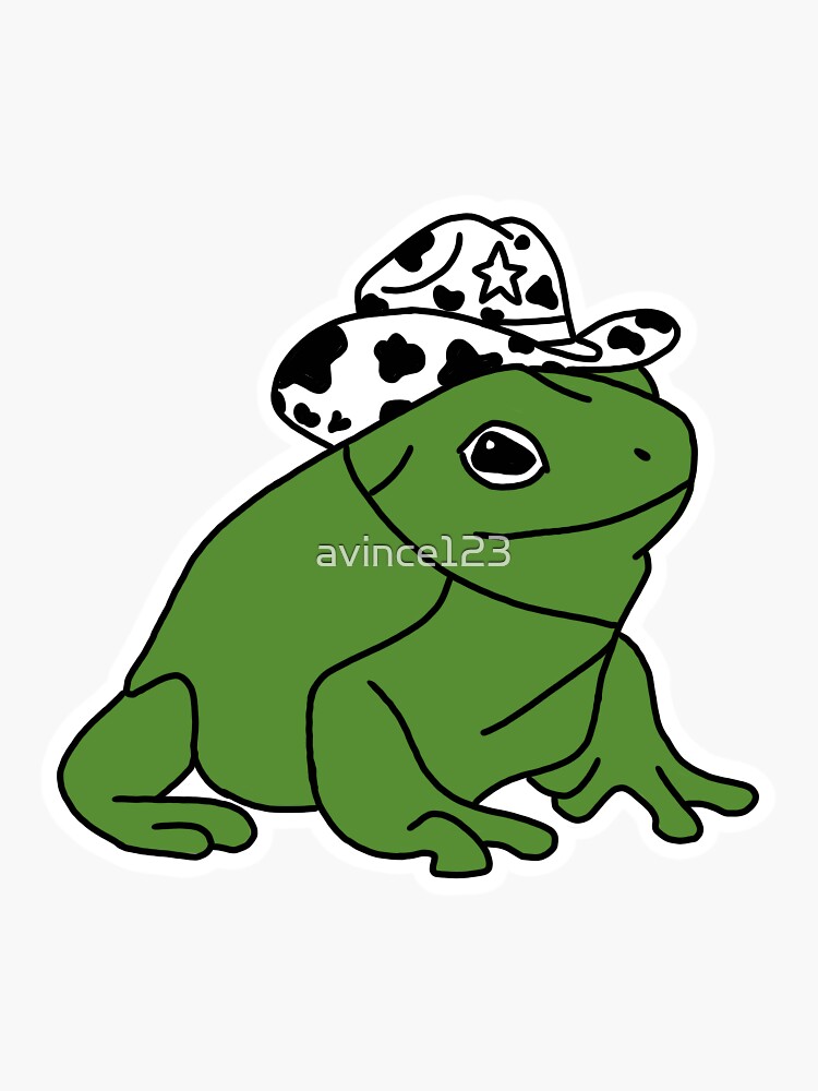 "Cowboy frog sticker " Sticker for Sale by avince123 | Redbubble