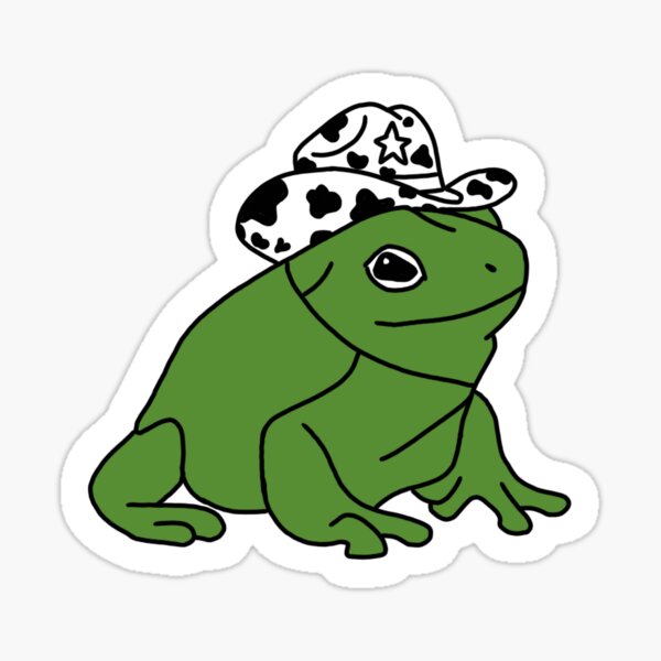 "Cowboy frog sticker " Sticker for Sale by avince123 | Redbubble