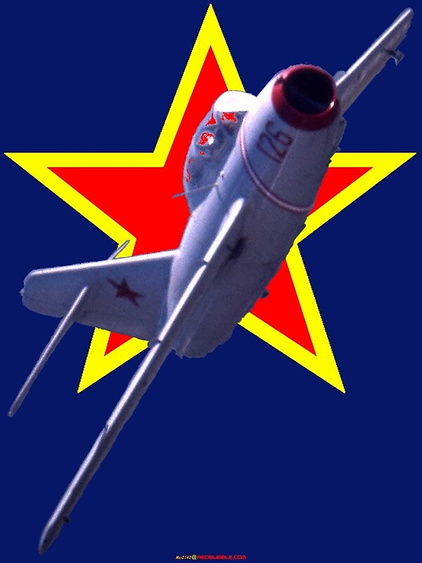 "Red Star Mig-15UTI VH-EXI Design" by muz2142 | Redbubble