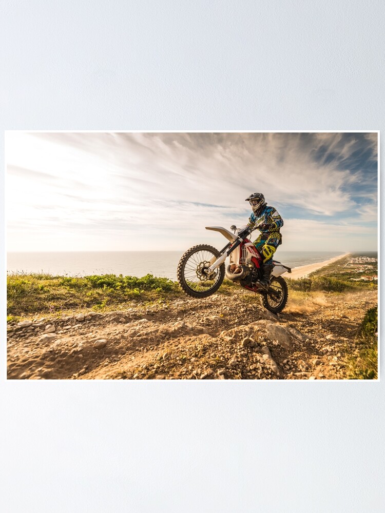 "Enduro bike rider" Poster by homydesign | Redbubble