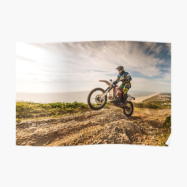 "Enduro bike rider" Poster by homydesign | Redbubble