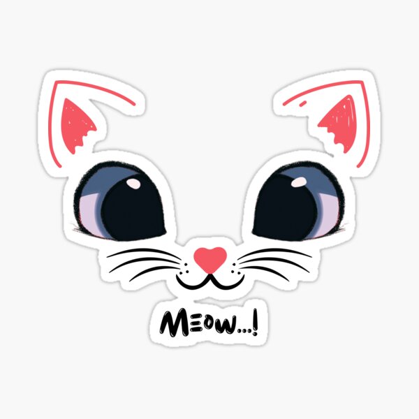 "Meoww ! " Sticker for Sale by jkphuc | Redbubble