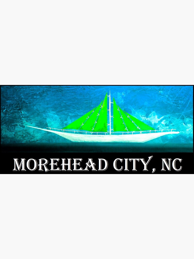 "Sailing Ship (Morehead City, NC)" Sticker by barryknauff | Redbubble