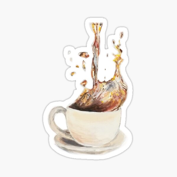 "Coffee Splash" Sticker for Sale by ItsBritknee17 | Redbubble