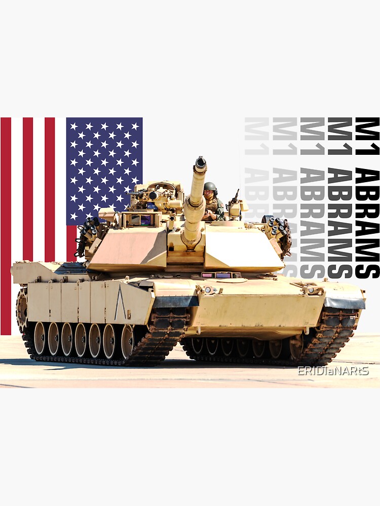 "M1 Abrams Tank" Sticker for Sale by ERIDIaNARtS | Redbubble