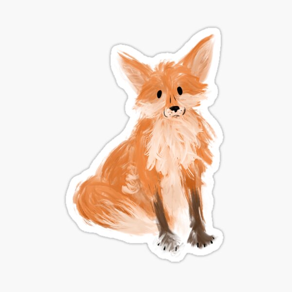 "Fuzzy fox" Sticker by CloudWalkerDsgn | Redbubble