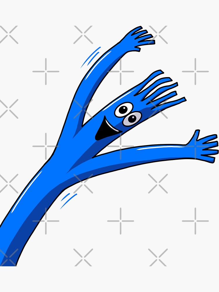"Blue Wacky Waving Inflatable Arm Flailing Tube Man Portrait" Sticker ...