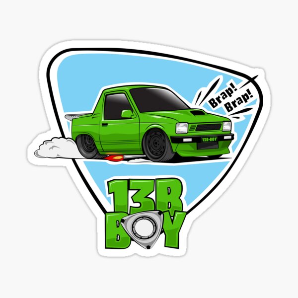 "13B-BOY ... Brap brap!" Sticker for Sale by teammightyboy | Redbubble