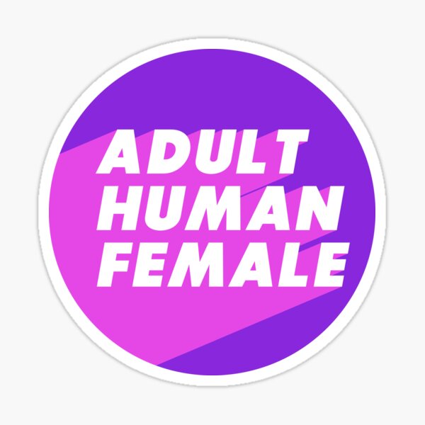 "Adult Human Female Round Design Purple Pink" Sticker for Sale by ...