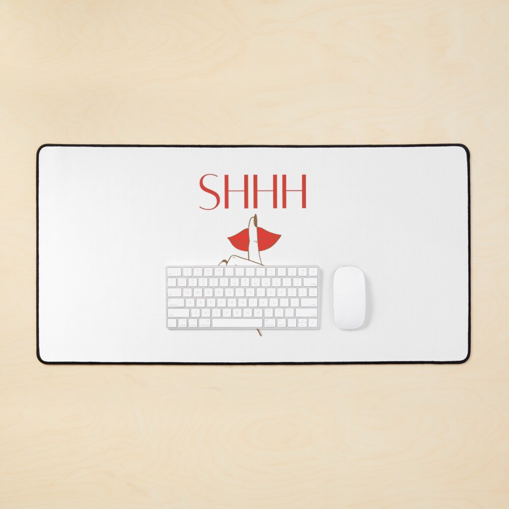 "SHHH, Silence with Red Lip and Finger Gesture" Sticker for Sale by ...