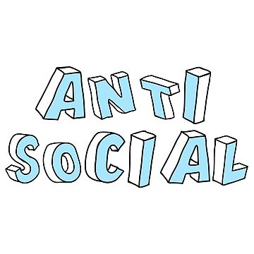 "Anti Social" Sticker for Sale by My Stato | Redbubble