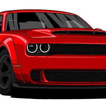 "Challenger Red" Sticker for Sale by Jalcalart | Redbubble