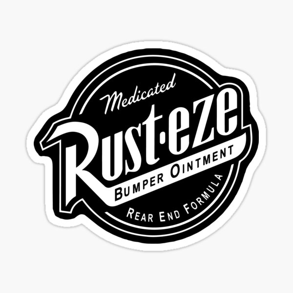 "Rust-eze Logo Solid " Sticker for Sale by Designbydjd | Redbubble