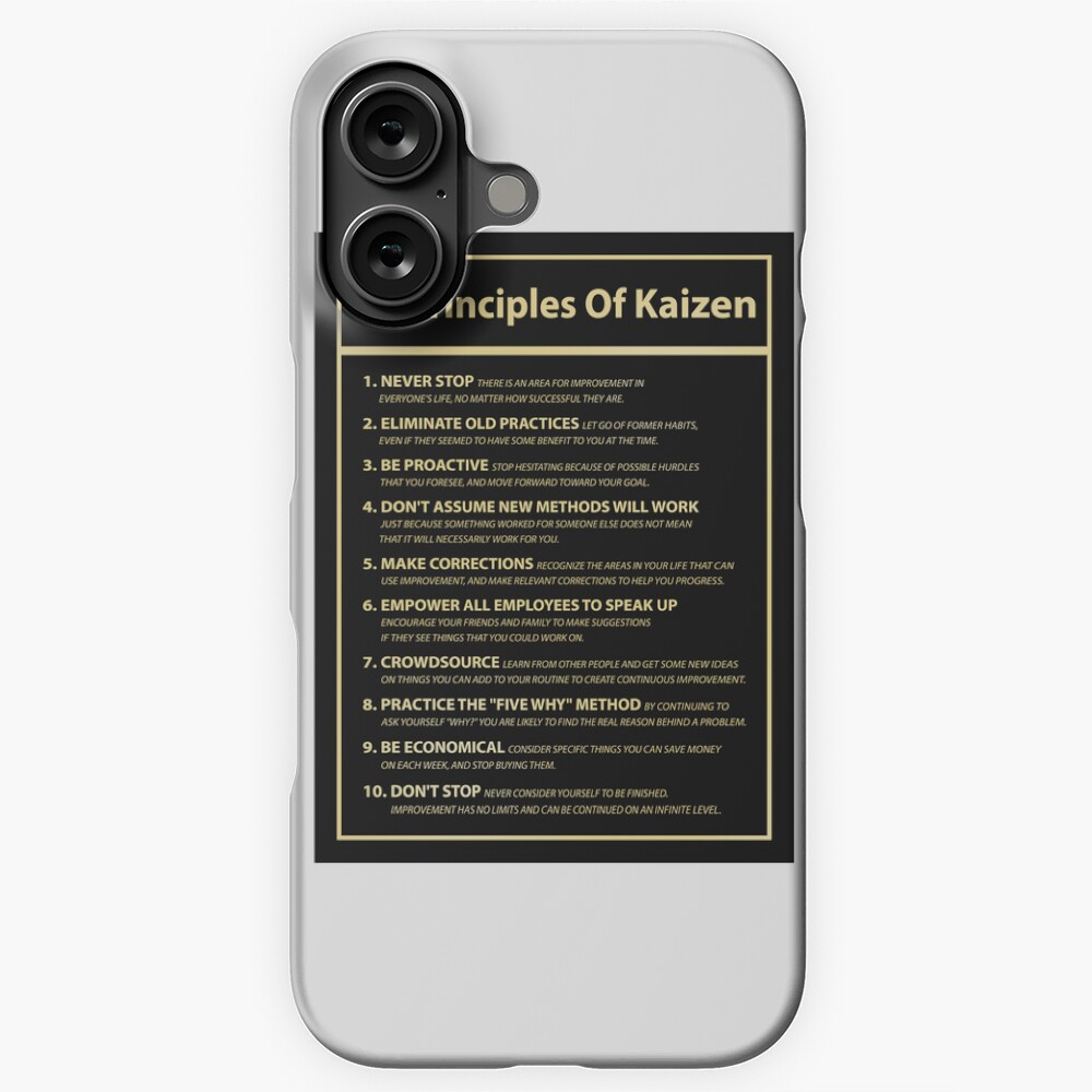 "10 Principles Of Kaizen Print Motivational Company Improve Business ...