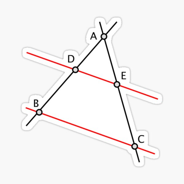 "Intercept Theorem aka Thales' Theorems " Sticker for Sale by ...