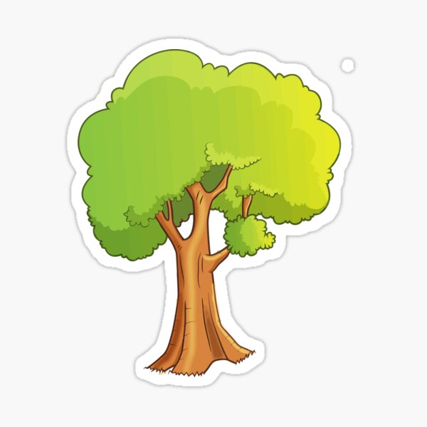 "Cartoon Tree" Sticker by Reethes | Redbubble