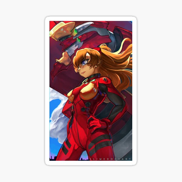 "Neon Genesis Evangelion (Asuka Fan Art) " Sticker for Sale by ...