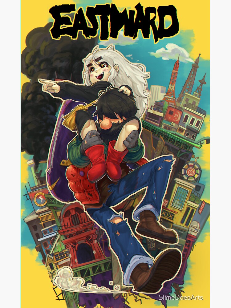 "Eastward (Sam and John Fan Art)" Sticker for Sale by SlimeDoesArts ...