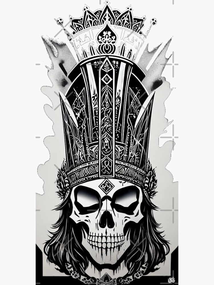 "KingSkully!" Sticker for Sale by trussed72 | Redbubble