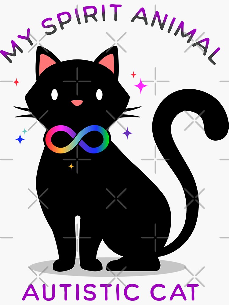 "Autistic cat - Autism and adhd awareness" Sticker for Sale by ...