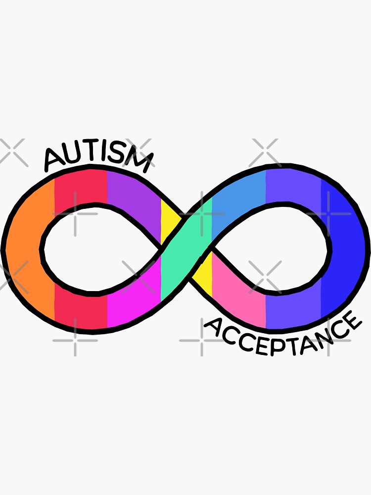 "Autism acceptance - Neurodiversity and adhd awareness" Sticker for ...