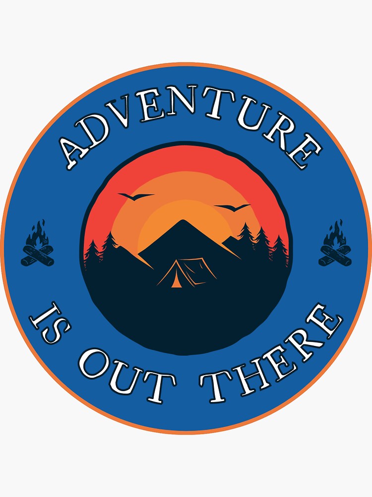 "Adventure Is Out There" Sticker for Sale by marisaannart | Redbubble