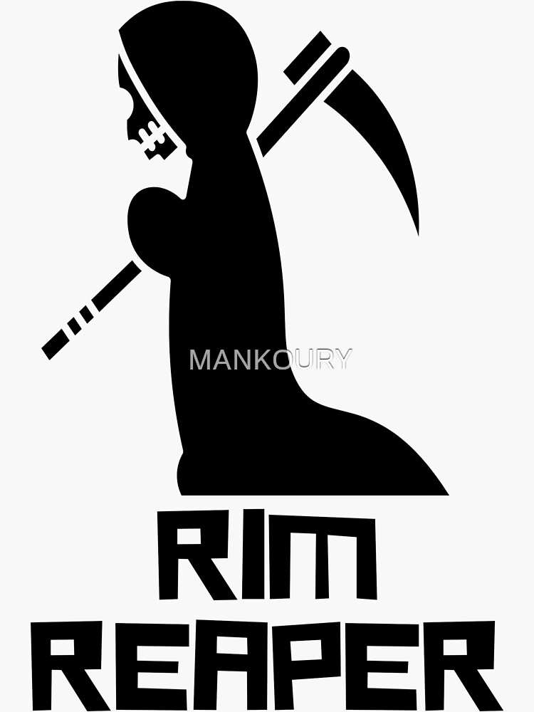 "Rim reaper - Ride or die saying - gifts for skull lovers " Sticker for ...