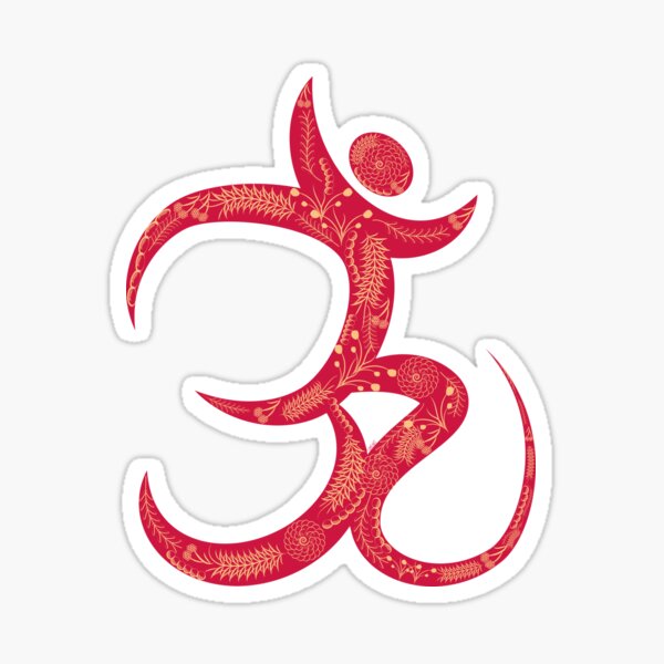 "Decorative Om" Sticker by famenxt | Redbubble